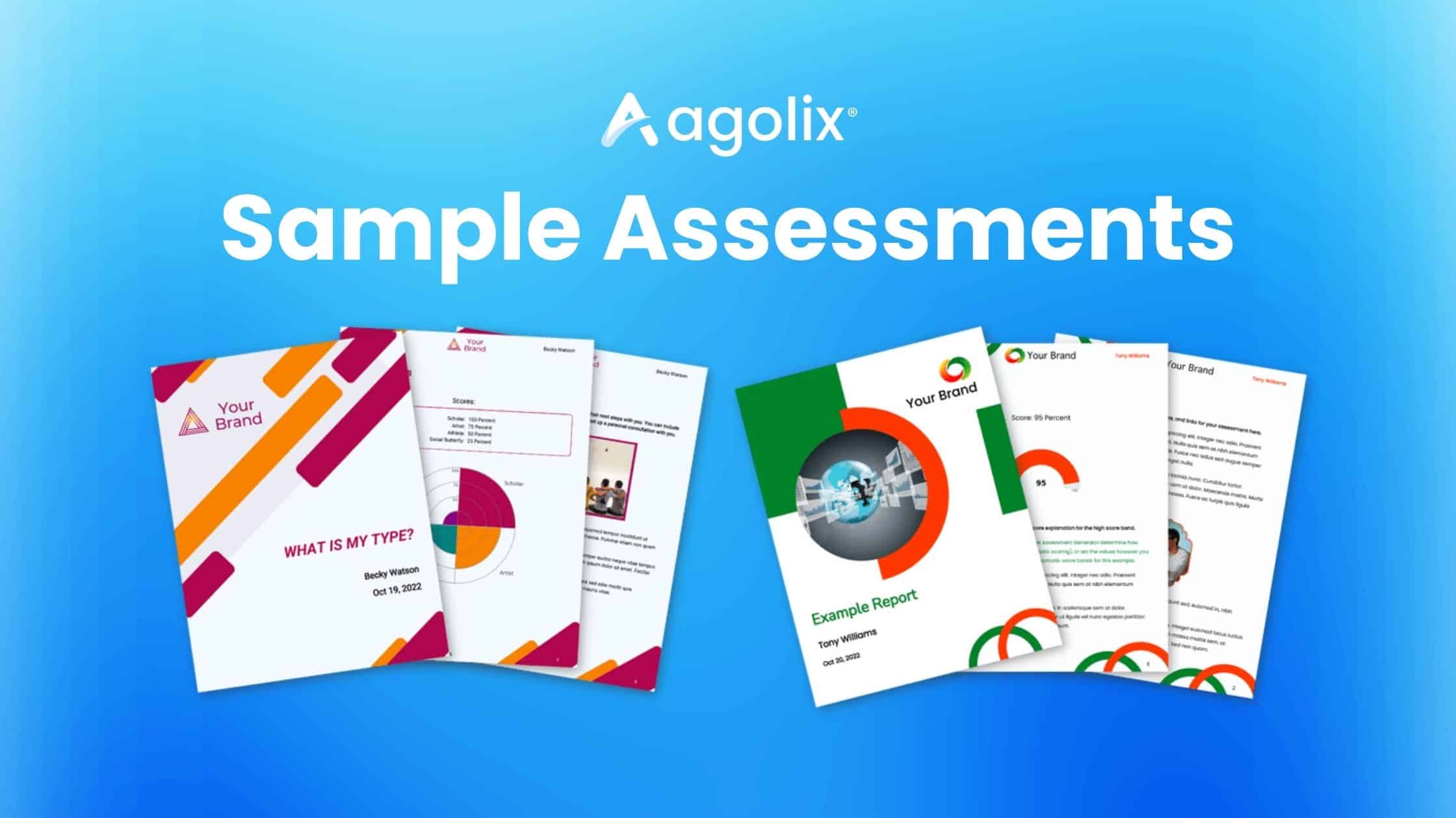 Sample Assessments with PDF Reports | Agolix