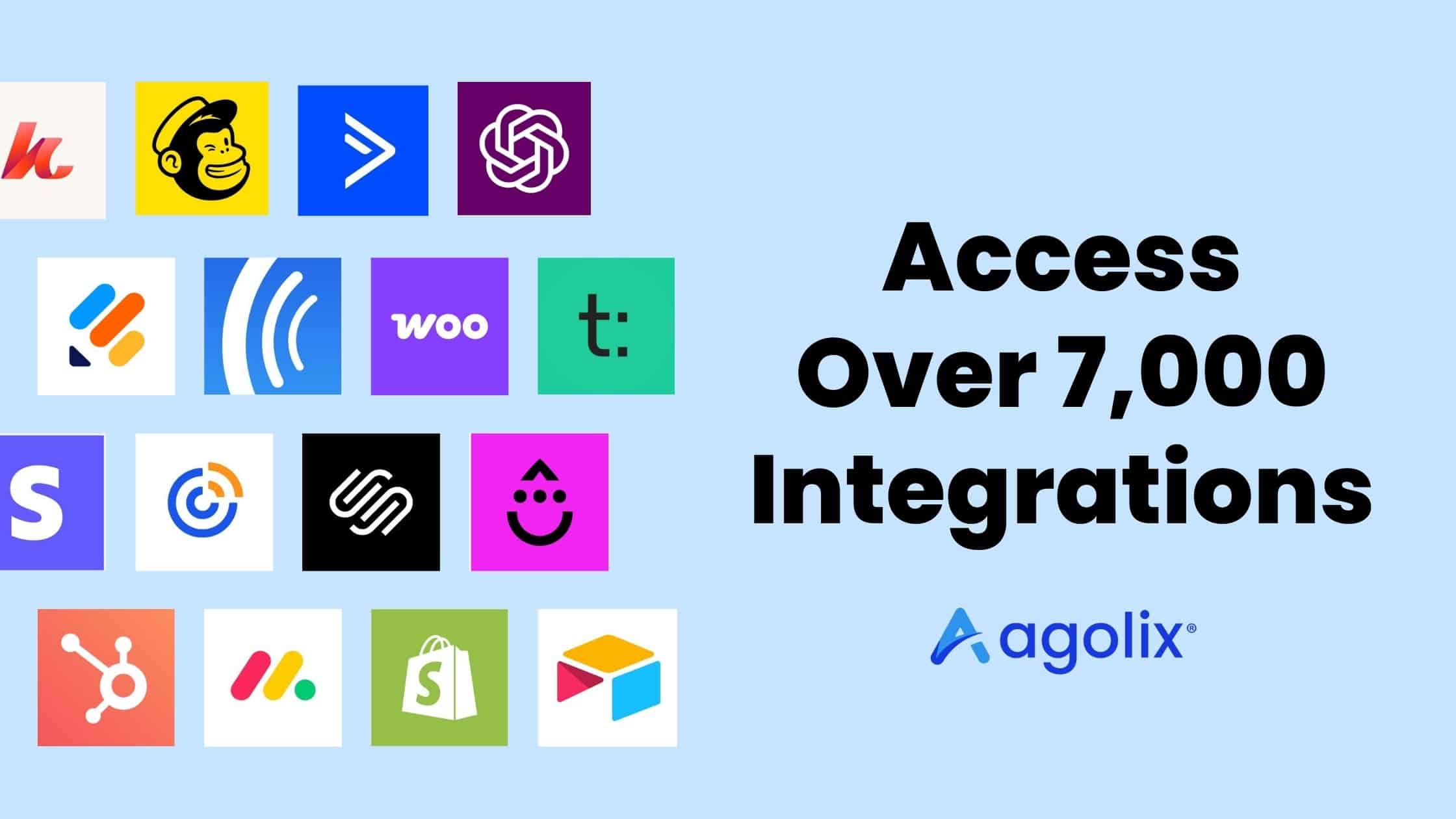 Connect Agolix Through Over 70,000 Zapier Integrations